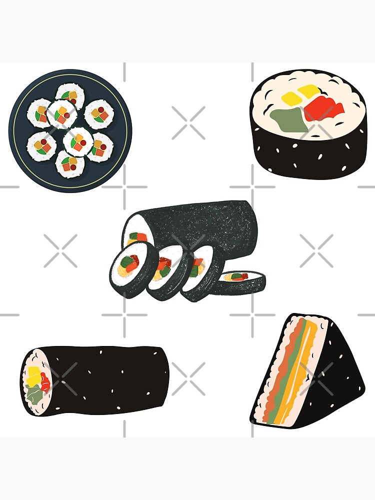 "Gimbap Pack - Korean Seaweed Rice Rolls" Poster for Sale by lereveur ...