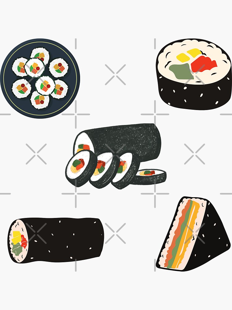 "Gimbap Pack - Korean Seaweed Rice Rolls" Sticker for Sale by lereveur ...