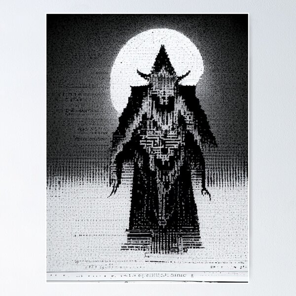 "ASCII art of a demonic wizard 1" Poster for Sale by CEVmemories ...