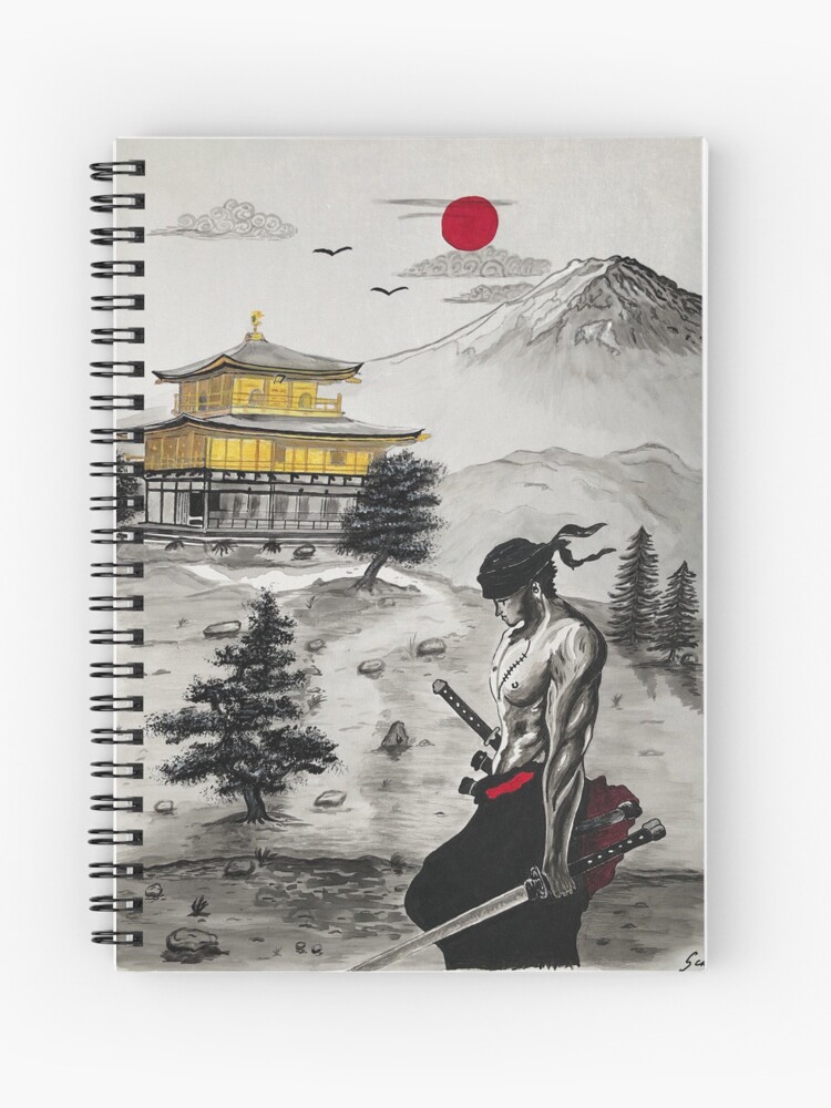 "Roronoa Zoro One piece samurai in Japan" Spiral Notebook by valschul ...