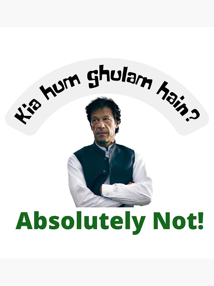 "Absolutely Not, Imran Khan design" Sticker for Sale by KFsdesigns ...