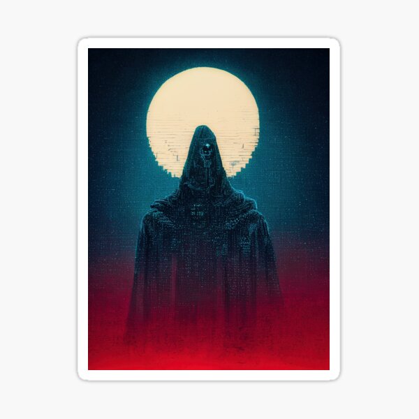 "ASCII art of a demonic wizard 6" Sticker for Sale by CEVmemories ...