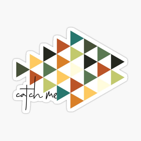 "Catch Me Fish " Sticker for Sale by lornjorn | Redbubble