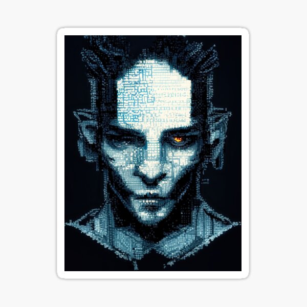 "ASCII art of a hacker 2" Sticker for Sale by CEVmemories | Redbubble