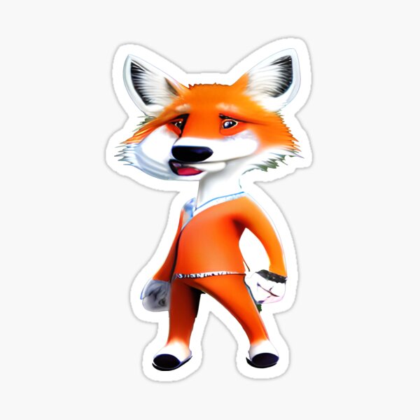 "Super clever Fox " Sticker for Sale by BlackDisaster | Redbubble