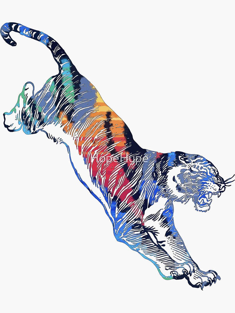 "Tiger with a Bus Seat's Strips" Sticker for Sale by HopeHype | Redbubble