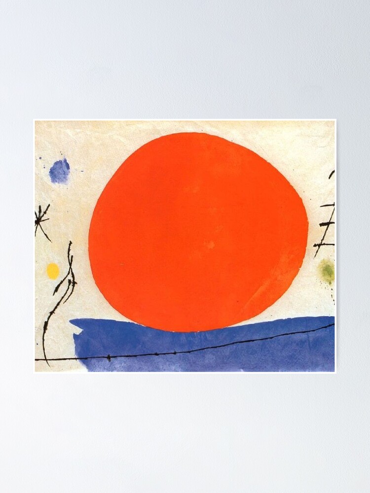 "The Red Sun, 1950 by Joan Miro" Poster for Sale by AlexGillard | Redbubble