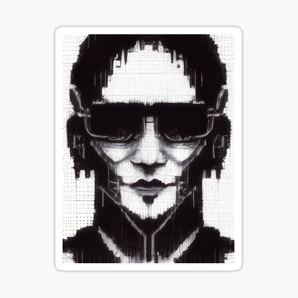 "ASCII art of a hacker 3" Sticker for Sale by CEVmemories | Redbubble