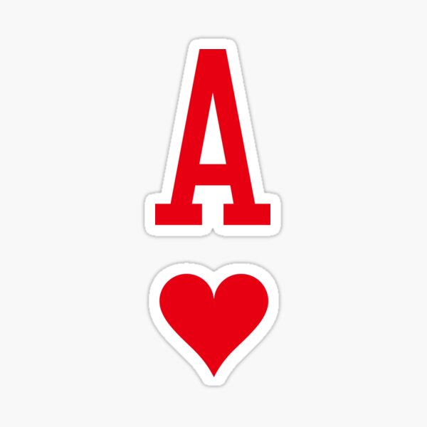 "Ace of Hearts Symbol" Sticker for Sale by iiiidesign | Redbubble