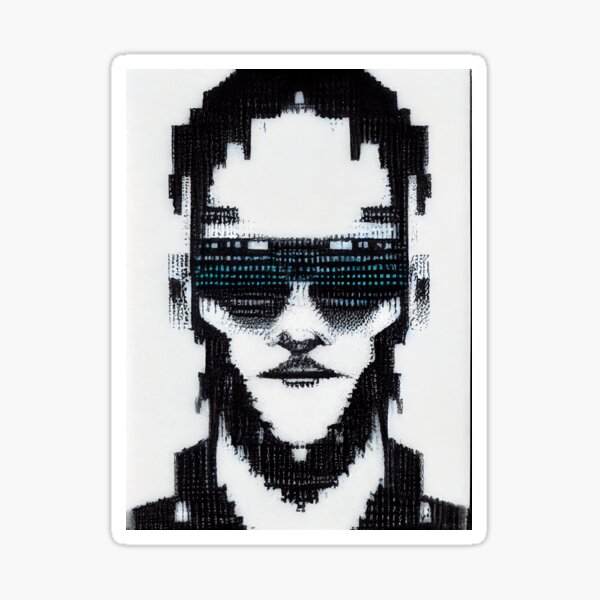 "ASCII art of a hacker 5" Sticker for Sale by CEVmemories | Redbubble