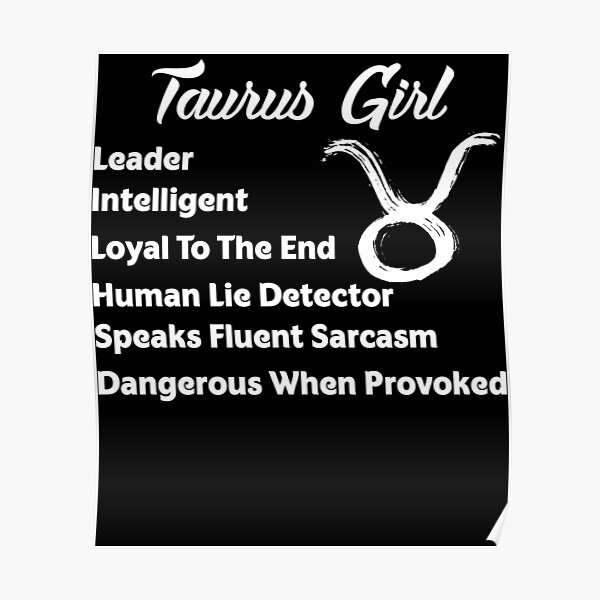 "Taurus Facts Best Funny for Taurus" Poster for Sale by hoangtrongkhiem | Redbubble