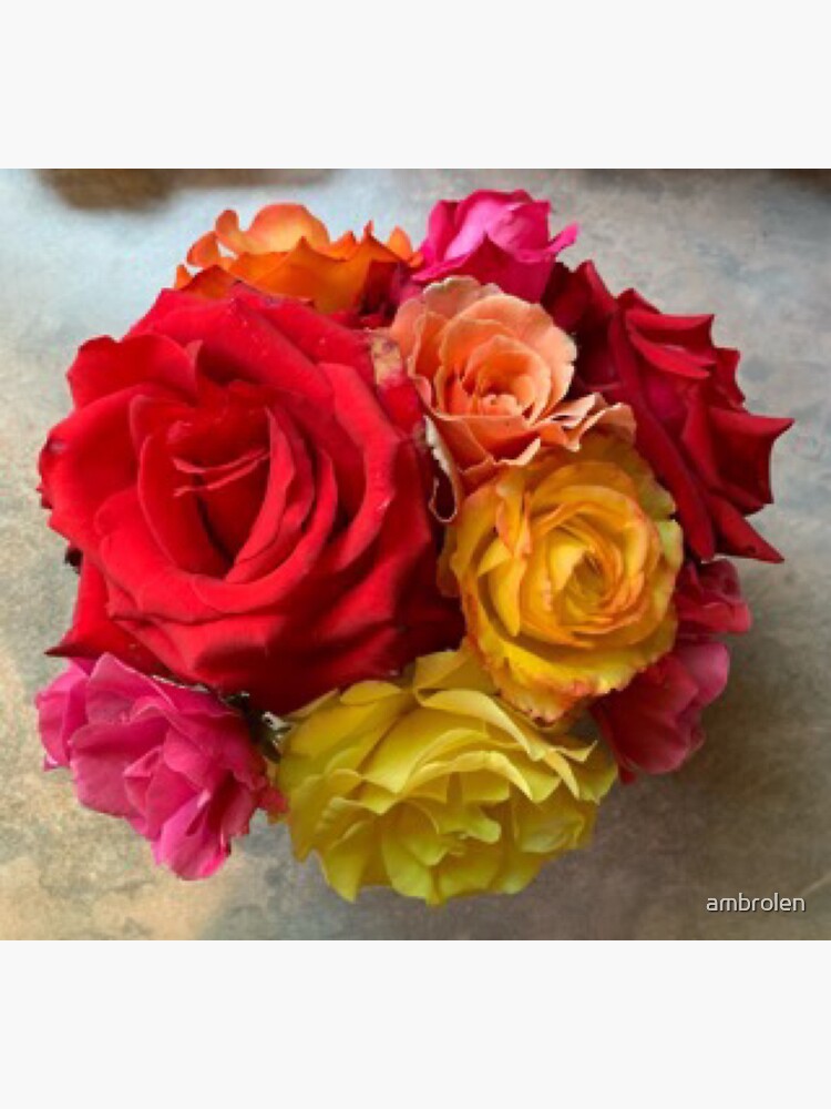 "Rose Bouquet" Sticker for Sale by ambrolen | Redbubble
