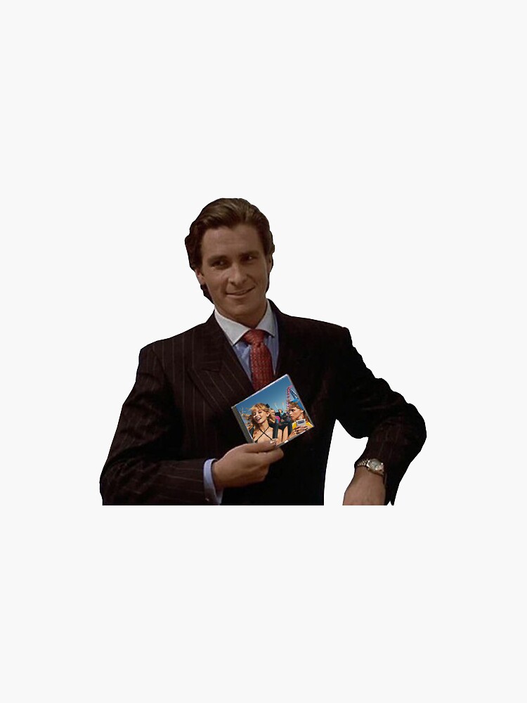 "Patrick Bateman show Angela" Sticker for Sale by VenoXR6s | Redbubble