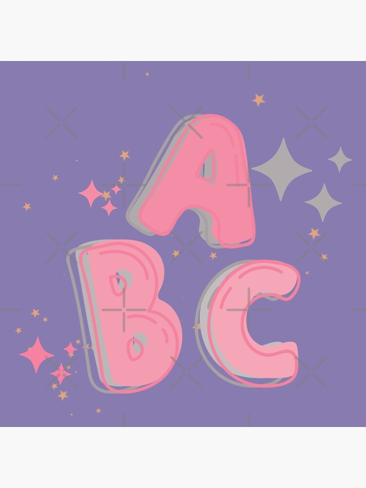"Pink Classic Abc, First Day Of Preschool, Cute Preschool Alphabet ...