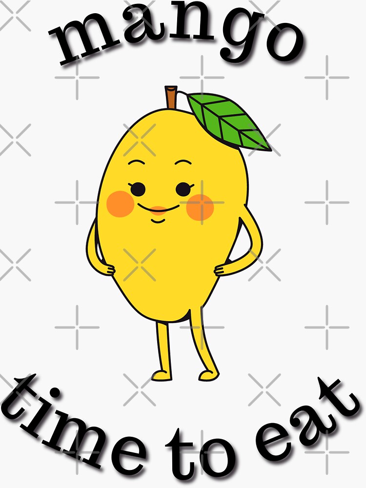 "Mango time to eat" Sticker for Sale by Forfun-food1 | Redbubble