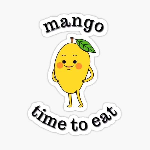 "Mango time to eat" Sticker for Sale by Forfun-food1 | Redbubble