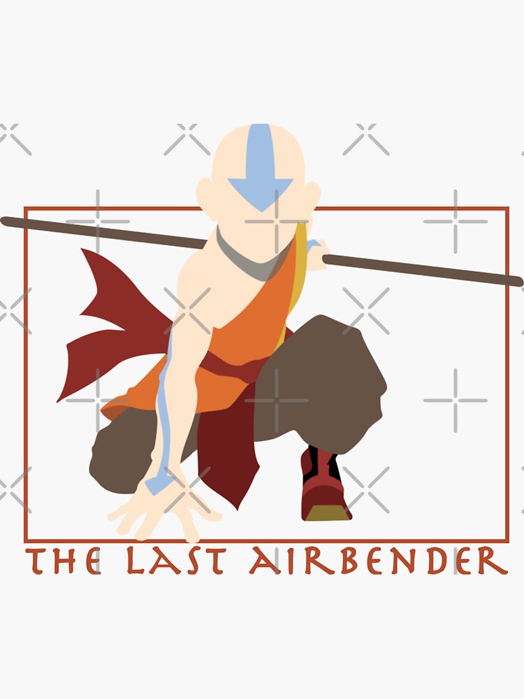 "Aang Avatar The Last Airbender" Sticker for Sale by yoku-mieru | Redbubble