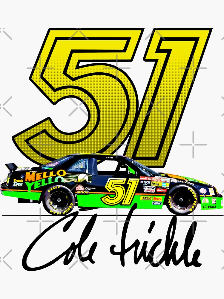 "Cole Trickle 51 90s Nascar movie retro style" Sticker for Sale by ...