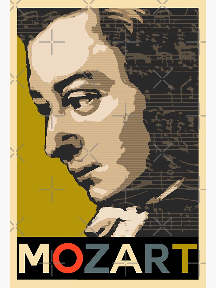 "Mozart" Sticker for Sale by SUCHDESIGN | Redbubble