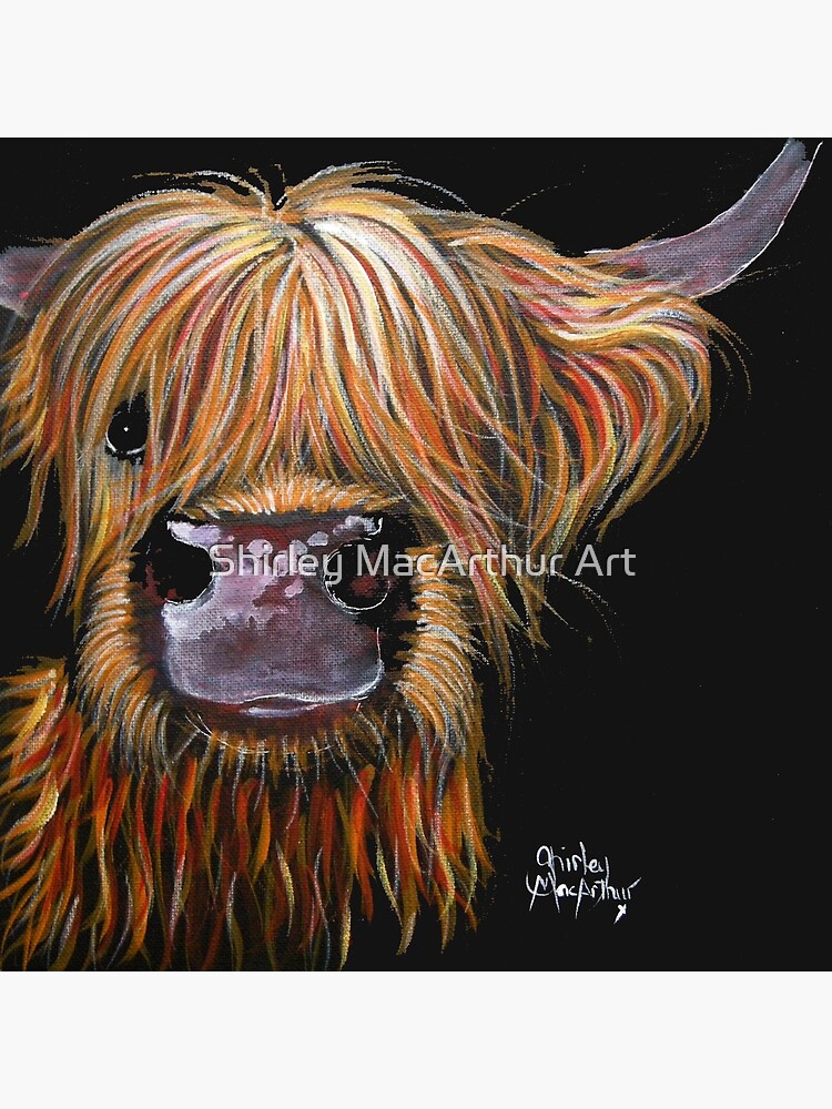"SCOTTISH HAIRY HIGHLAND COW 'HENRY' By Shirley MacArthur" Art Print ...