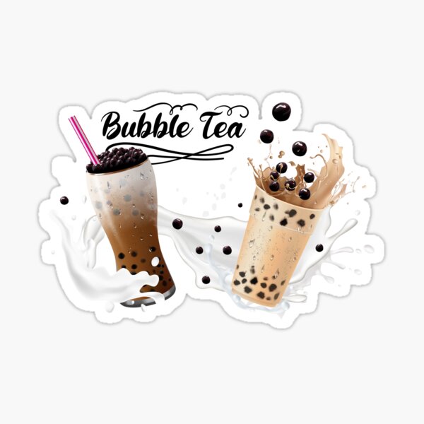 "Homemade Milk Bubble Tea with Tapioca." Sticker for Sale by ...