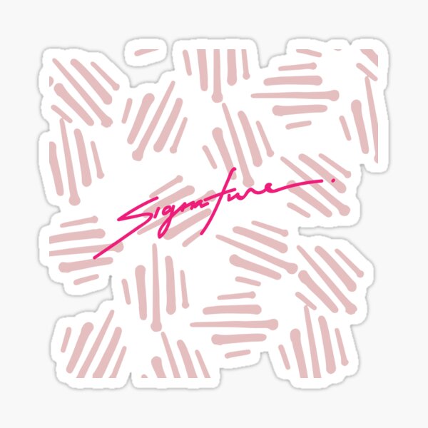 "SIGNATURE" Sticker for Sale by MirillaShop | Redbubble
