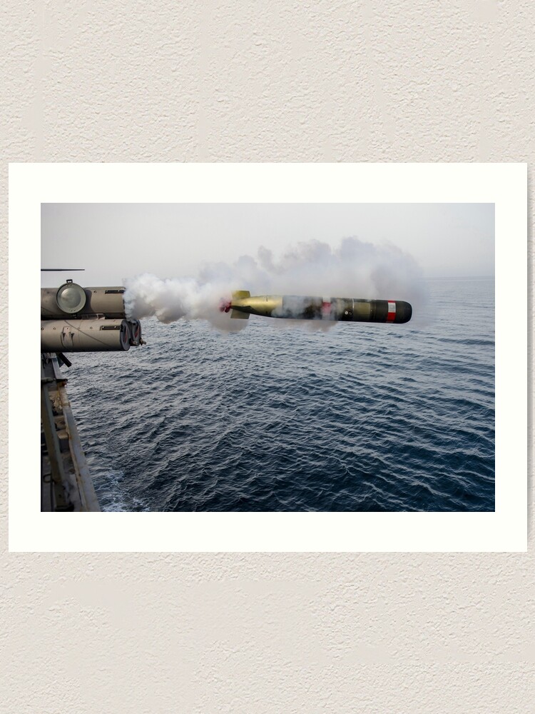 "An MK 54 Mod 0 Torpedo is launched from USS Roosevelt." Art Print for ...