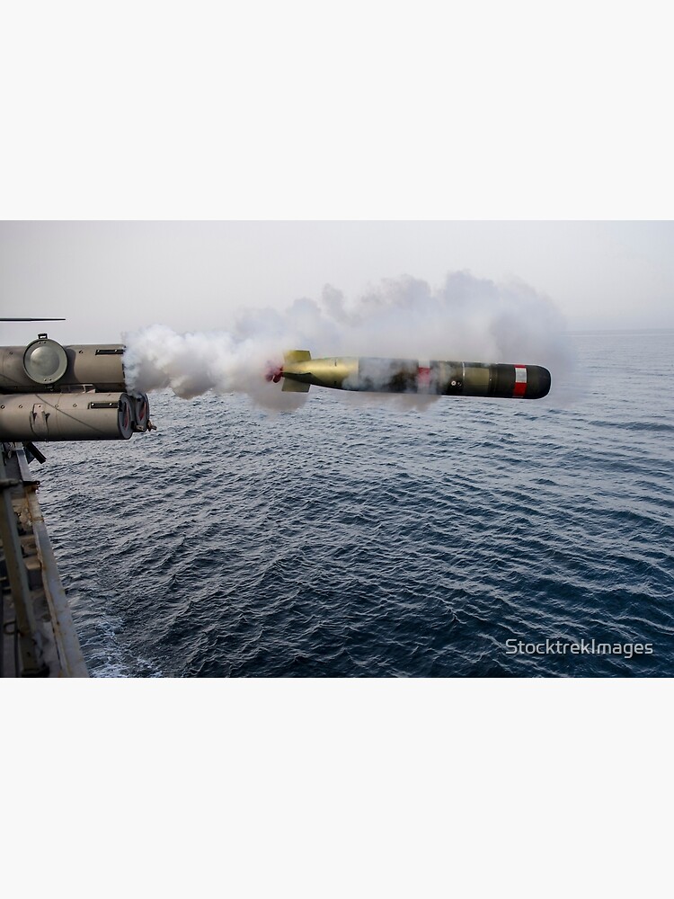 "An MK 54 Mod 0 Torpedo is launched from USS Roosevelt." Art Print by ...