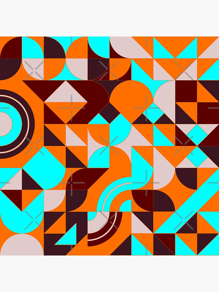 "geometric colorful patterns conceptual Art - Abstract Neo Geo graphic ...