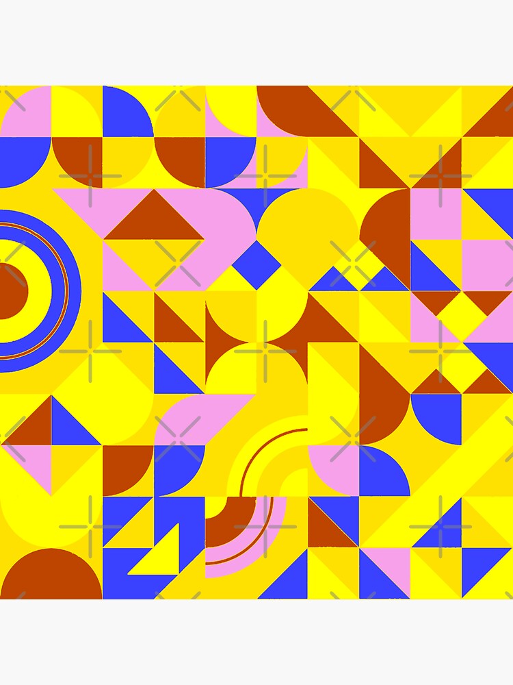 "geometric colorful patterns conceptual Art - Abstract Neo Geo graphic ...