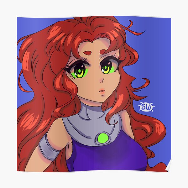 "Starfire - TeenTitans" Poster for Sale by SpindraWebbs | Redbubble
