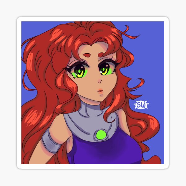 "Starfire - TeenTitans" Sticker for Sale by SpindraWebbs | Redbubble
