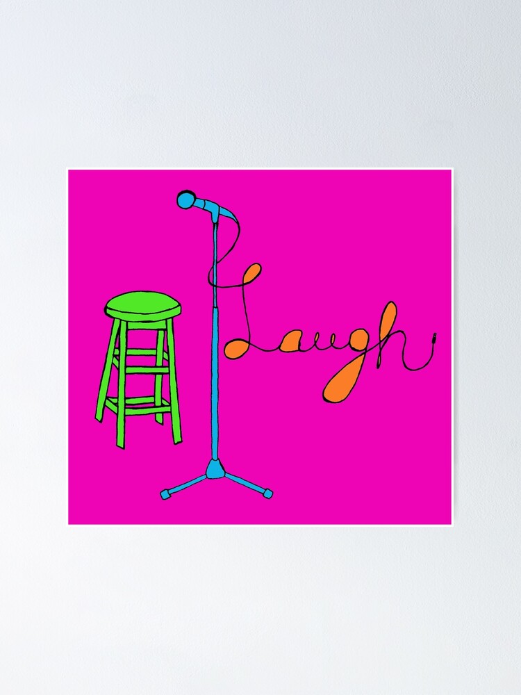 "Stand Up Comedy Drawing. (With Color)" Poster by ArtsByAlex | Redbubble