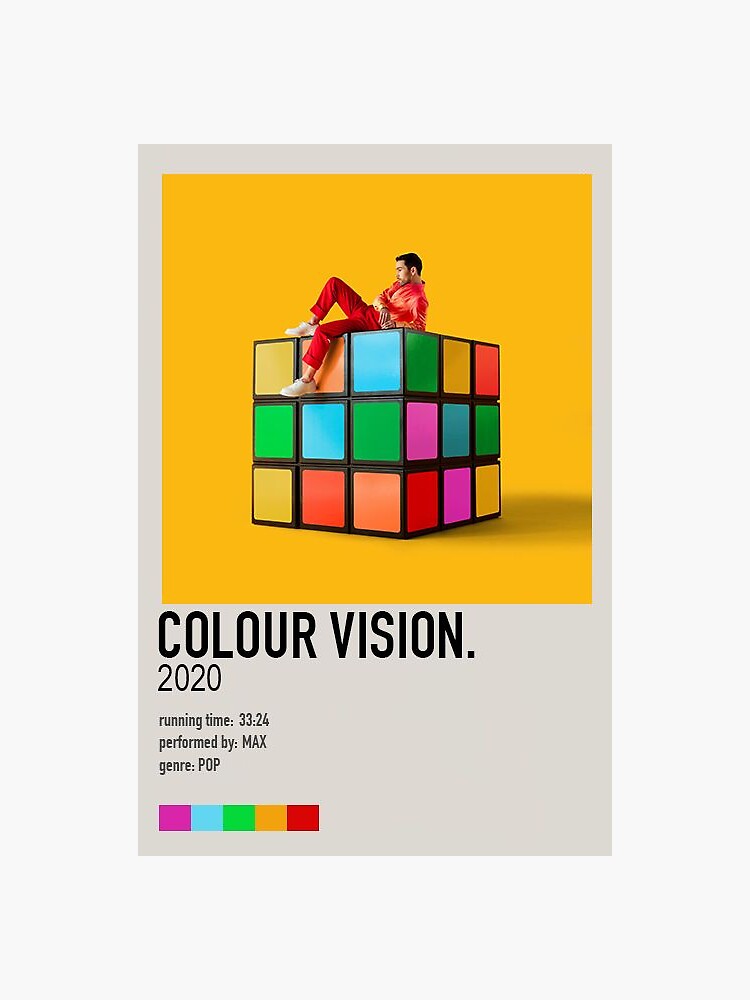 "MAX Color Vision album" Sticker for Sale by theonlybootsie | Redbubble