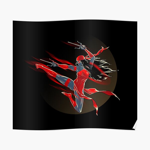 "Elektra Ninja Warrior" Poster by Ionfox | Redbubble