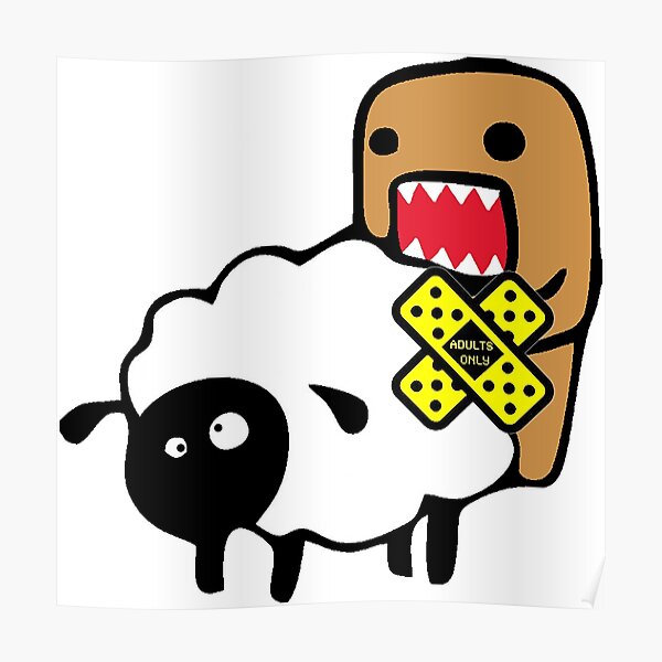 "JDM DOMO SHEEP SEX" Poster for Sale by thatstickerguy | Redbubble