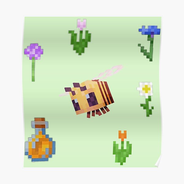 "Minecraft Bee Aesthetic" Poster for Sale by ballaszicarid | Redbubble