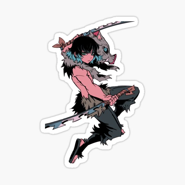 Inosuke Hashibira Sticker For Sale By Xyprow Redbubble