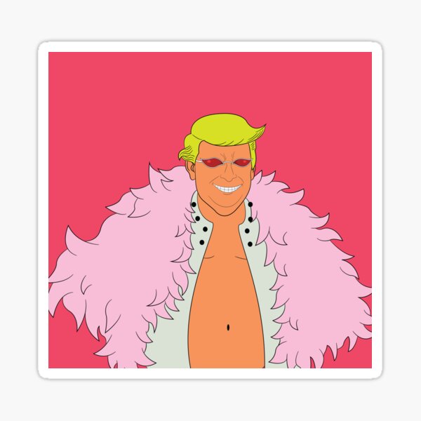 "doflamingo x Trump" Sticker for Sale by Store-Rage | Redbubble