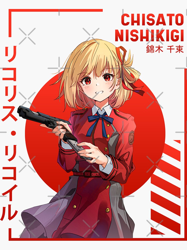 "Chisato Nishikigi - Lycoris Recoil" Sticker for Sale by ice-man7 ...