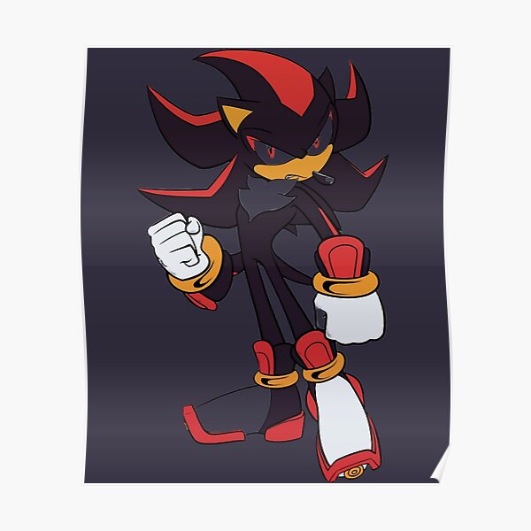 "Vintage Retro Shadow The Hedgehog Awesome For Music Fans" Poster for ...