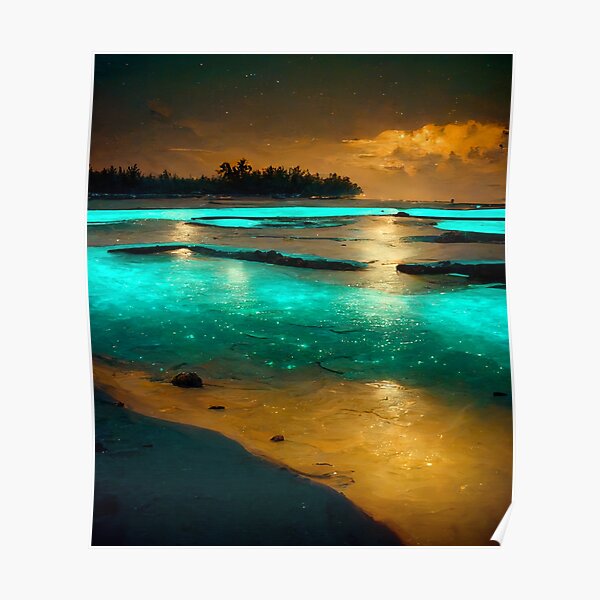 "Neon Tropical Lagoon" Poster for Sale by candymachine85 | Redbubble