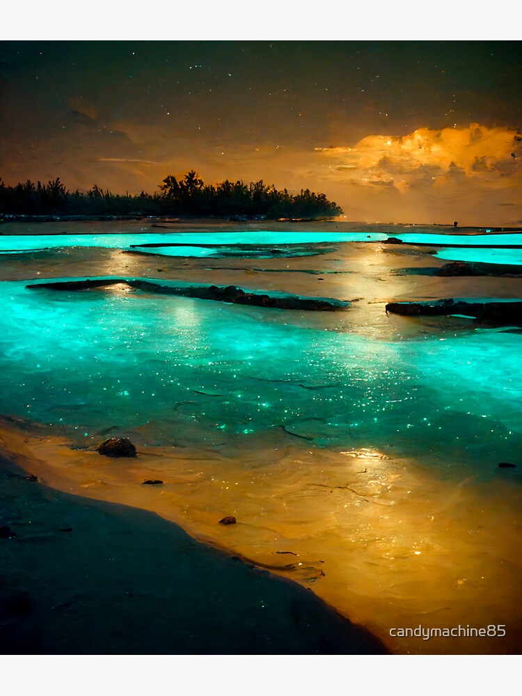 "Neon Tropical Lagoon" Sticker for Sale by candymachine85 | Redbubble