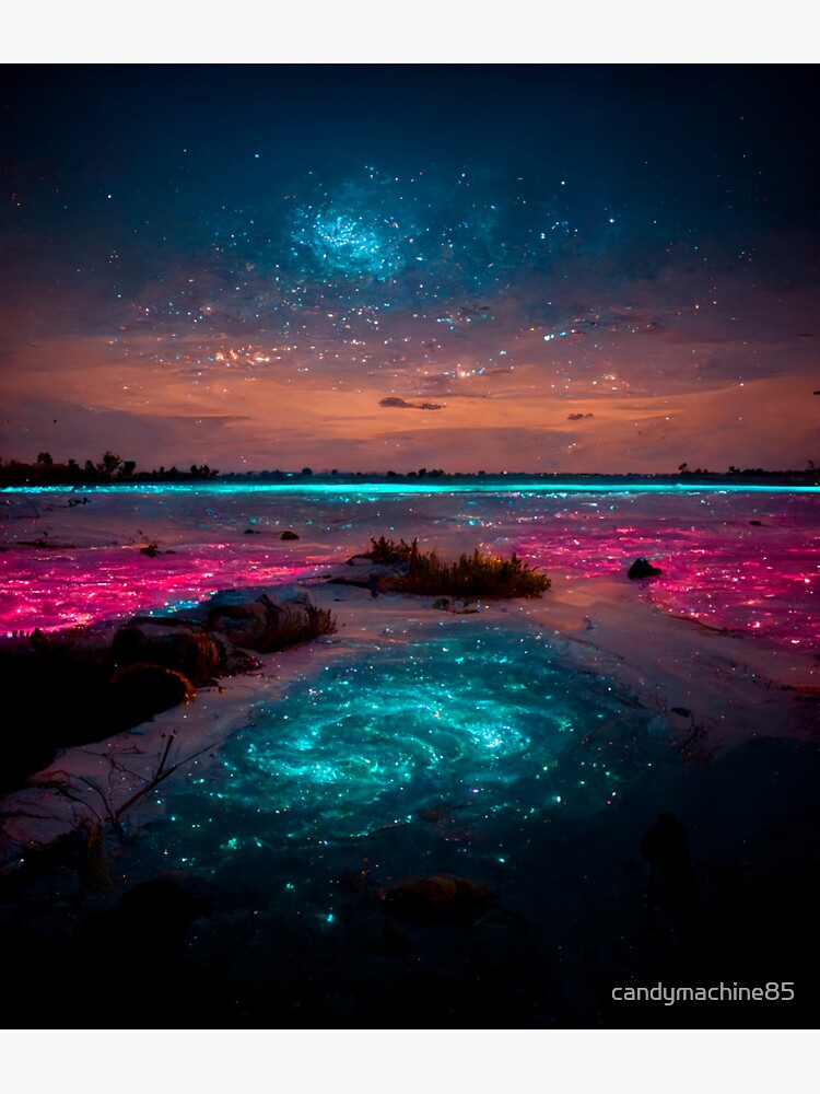 "Neon Tropical Lagoon" Sticker for Sale by candymachine85 | Redbubble