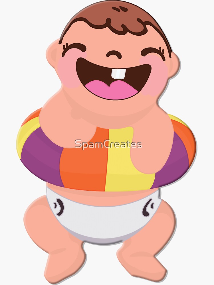 "Moriah Elizabeth's Chip the Happy Baby Squishy." Sticker for Sale by ...