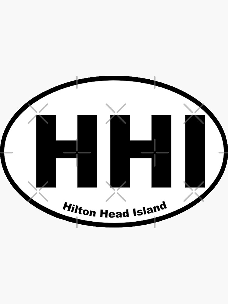"HHI Hilton Head Island" Sticker for Sale by MadEDesigns | Redbubble