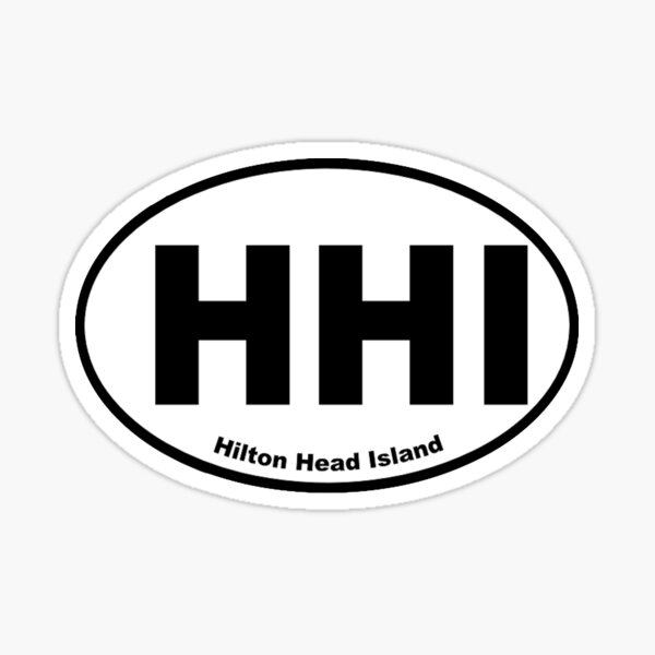 "HHI Hilton Head Island" Sticker for Sale by MadEDesigns | Redbubble