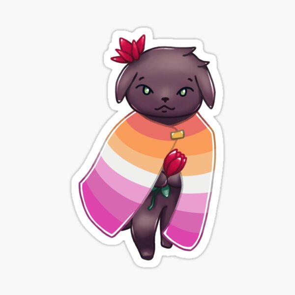 "Pride Dog - Lesbian Pride Flag" Sticker for Sale by Akiesa | Redbubble