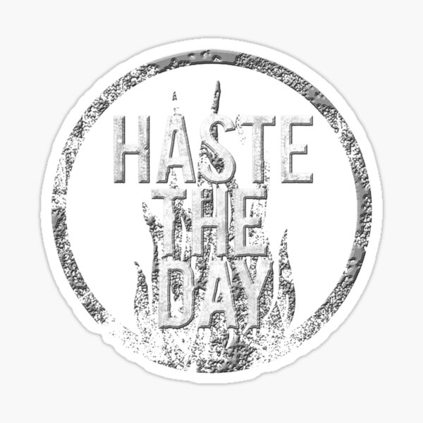 "Haste The Day logo" Sticker for Sale by Martinelli35922 | Redbubble