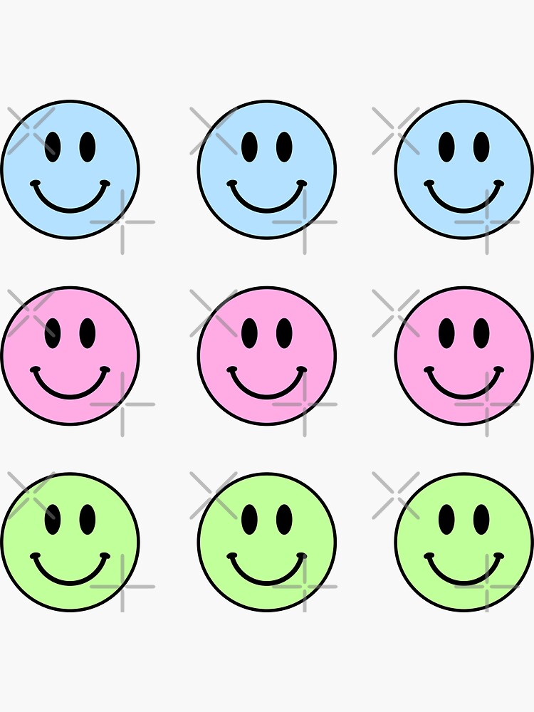 "Happy face mini smile pack" Sticker for Sale by NSimplicity | Redbubble